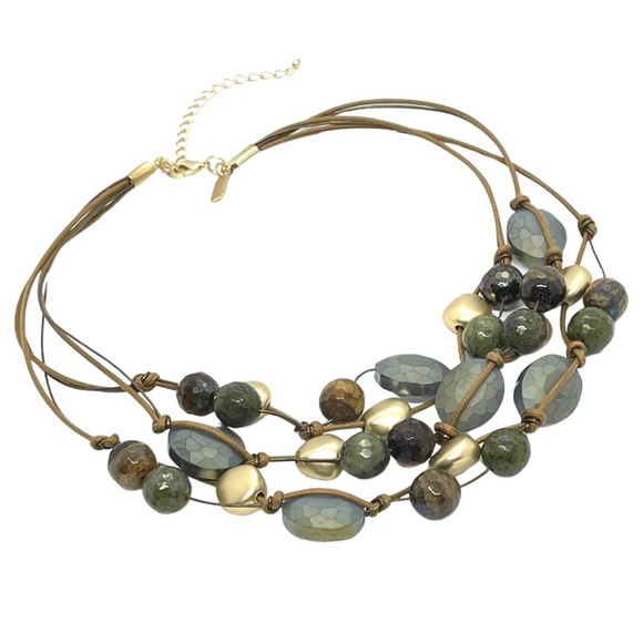 Deborah Grivas | Jewelry | Deborah Grivas Matte Gold Olive Crystal And ...